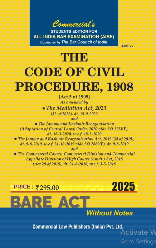 Code Of Civil Procedure, 1908 (Bare Act without Notes)
